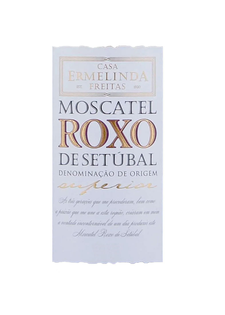 Vinho Ermelinda Freitas Moscatel Roxo de Setúbal Superior 2010 Branco ...
