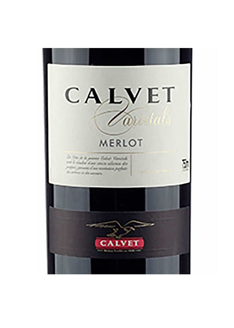 Vinho Calvet Varietals Merlot 2019 Tinto França 750ml
