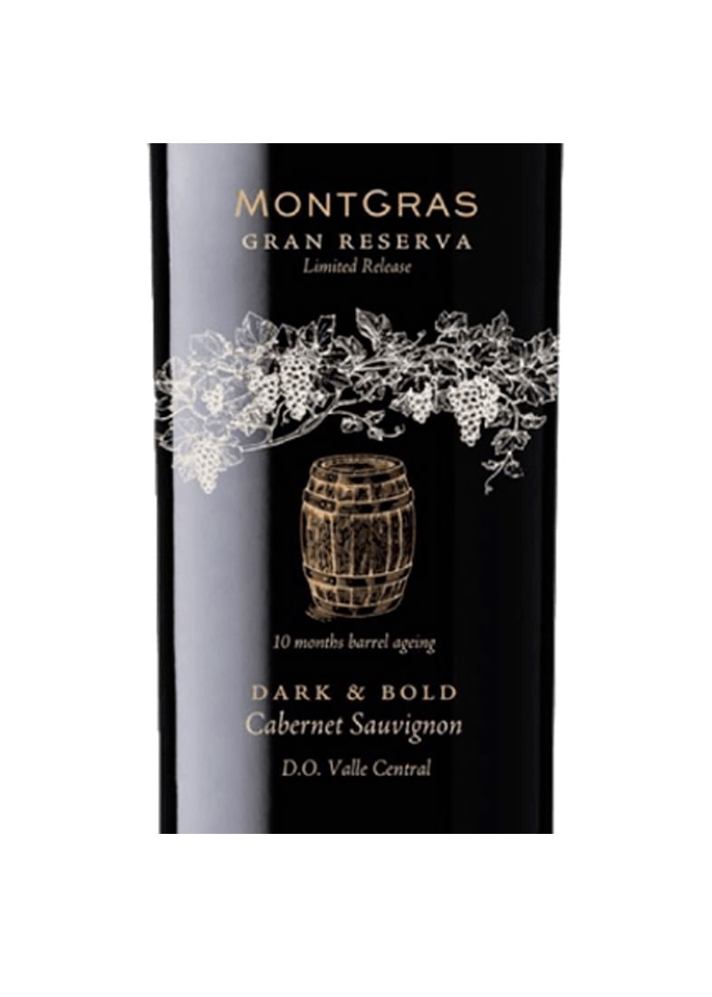 Vinho Montgras Cabernet Sauvignon Gran Reserva Dark & Bold 2023 Tinto ...